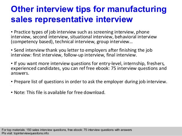 Manufacturing Sales Representative Interview Questions And Answers manufacturing-sales-representative-interview-questions-and-answers