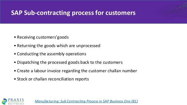 Manufacturing: SAP Sub Contracting Process | PPTX