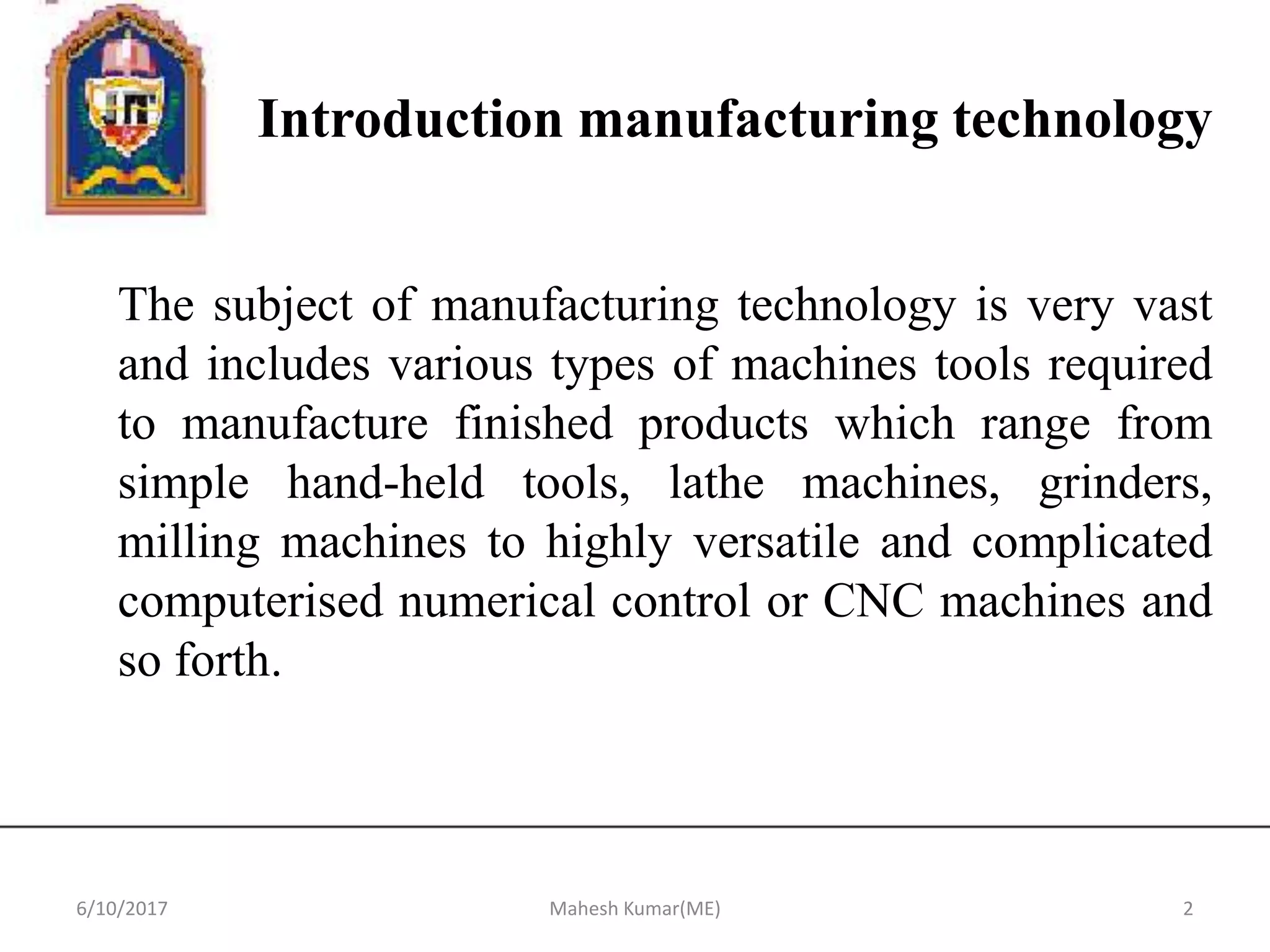 Manufacturing science and technology ii ppt | PPTX