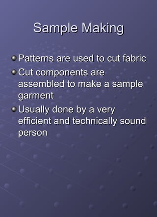 Manufacturing sequence of garments | PPT