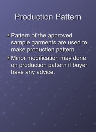 Manufacturing sequence of garments | PPT