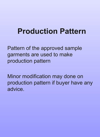 Manufacturing sequence of garments | PPT