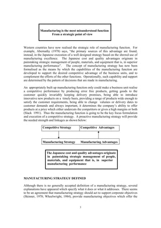 Manufacturing strategy | PDF | Manufacturing Industry | Industries