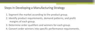 Manufacturing strategy | PPTX