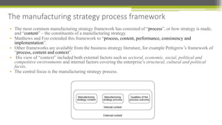 Manufacturing strategy | PPTX