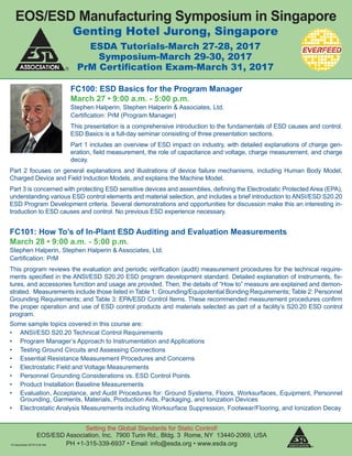 EOS/ESD Association, Inc. Manufacturing Symposium in Singapore | PDF