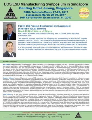 EOS/ESD Association, Inc. Manufacturing Symposium in Singapore | PDF