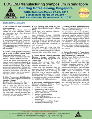 EOS/ESD Association, Inc. Manufacturing Symposium in Singapore | PDF