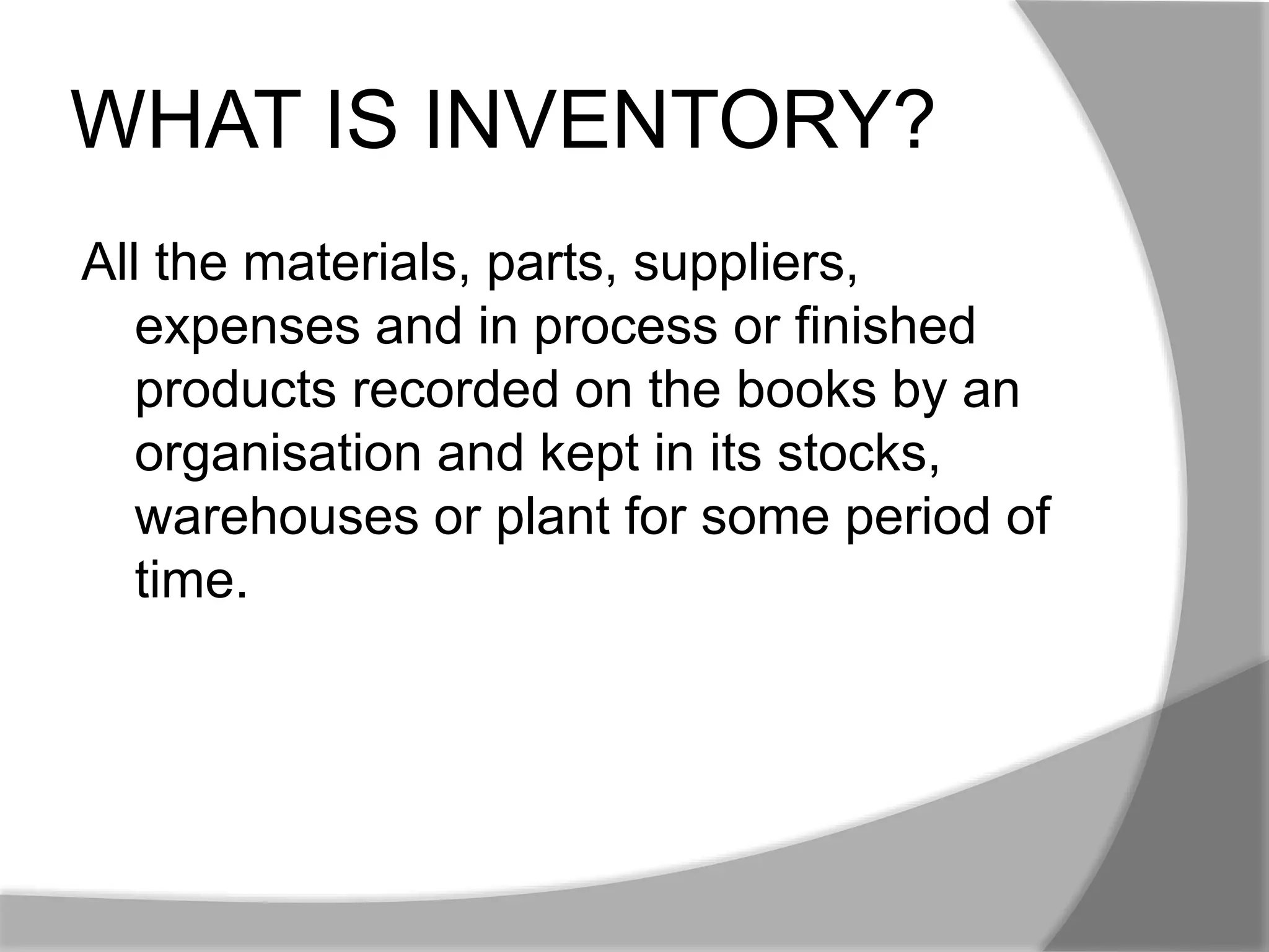 Inventory Control | PPTX