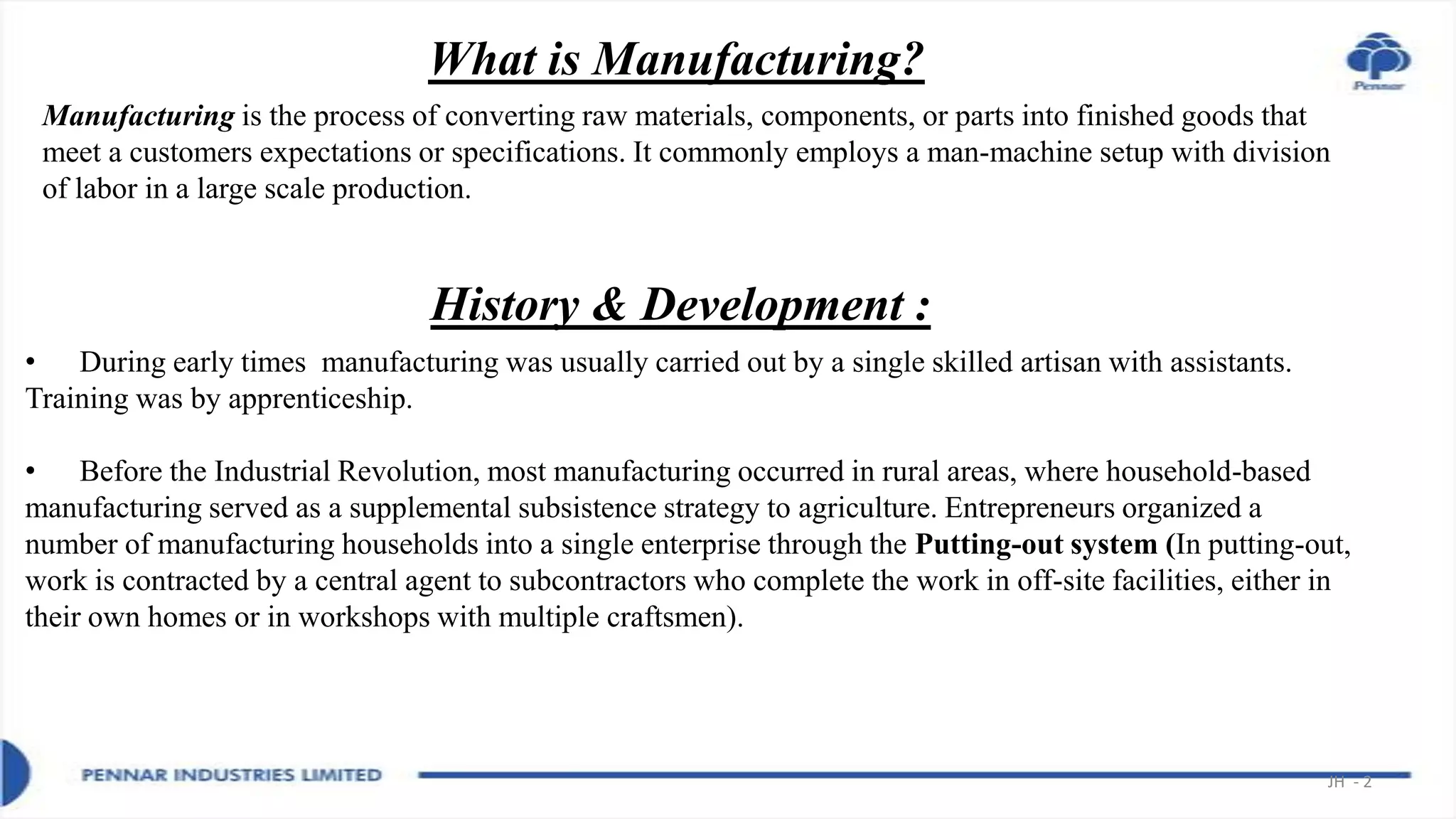 Manufacturing Methods / Production Techniques | PPSX