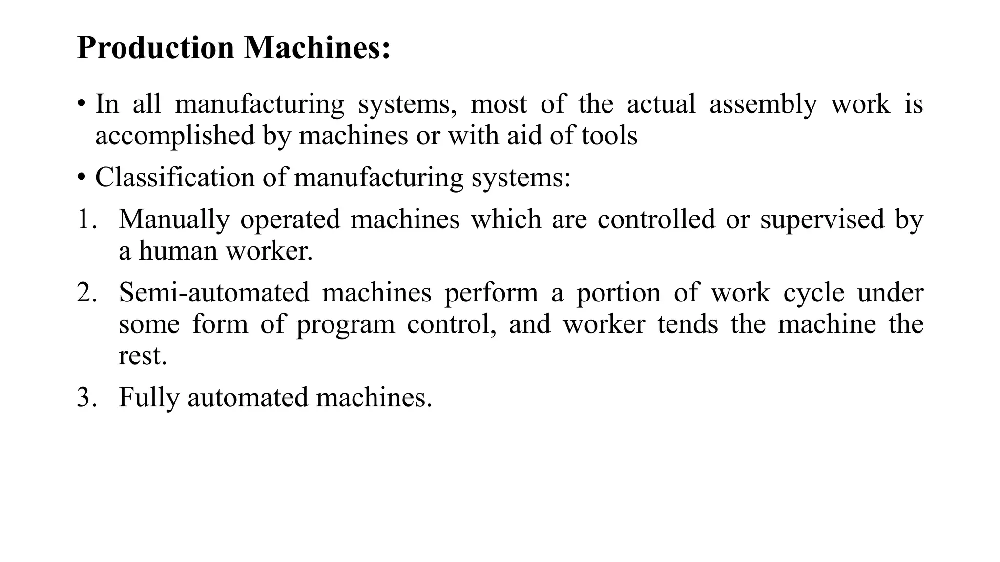 Manufacturing systems | PPTX