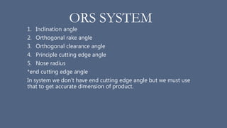 Tool geometry or layout (Manufacturing technology ) | PPTX