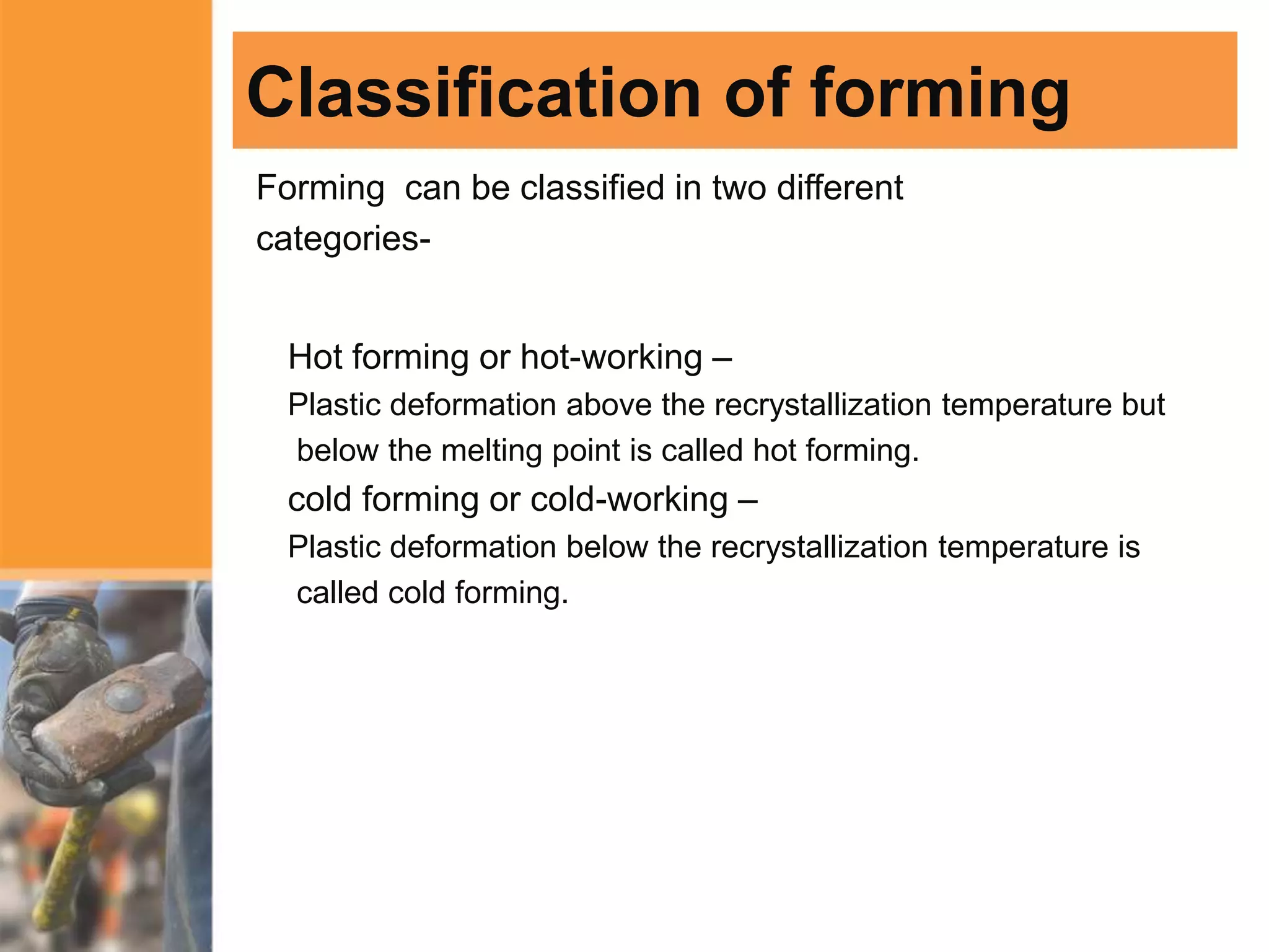 Manufacturing forming processes | PPTX