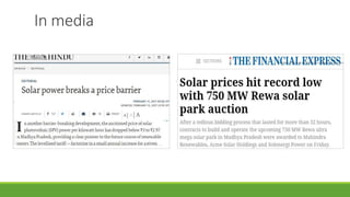 REWA Ultra Mega Solar Power Project in Madhya Pradesh | PPTX