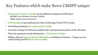REWA Ultra Mega Solar Power Project in Madhya Pradesh | PPTX