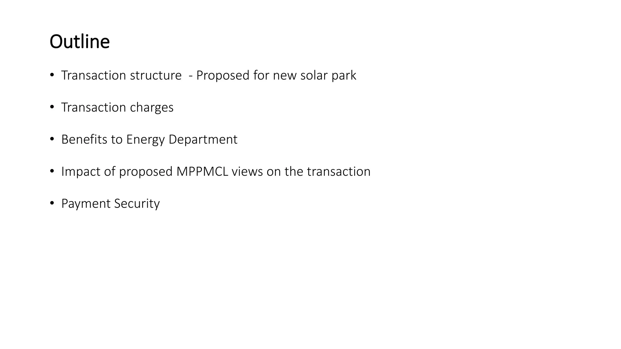 Transaction Structures for Procurement of Power from New Solar Parks in ...