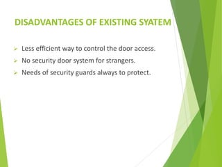 iot based home security using image processing algorithms | PPTX