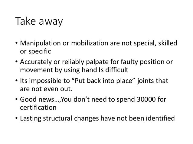 A mechanism of manual therapy | PPTX | Physical Therapy | Wellness