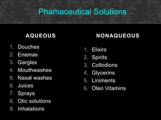 Manu lec report Non aqueous solutions | PPTX