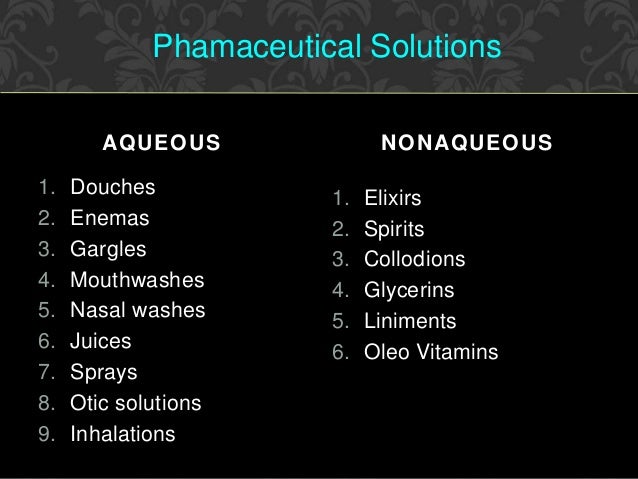 Manu lec report Non aqueous solutions
