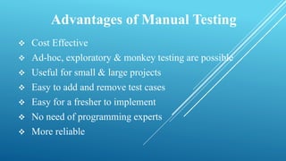 Manual Vs Automation Testing | PPTX | Computer Software and ...