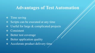 Manual Vs Automation Testing | PPTX