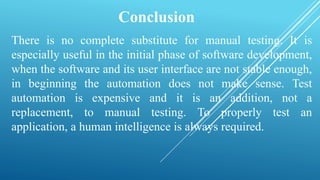 Manual Vs Automation Testing | PPTX