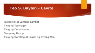 Manunulat sa Rehiyon IV | PDF