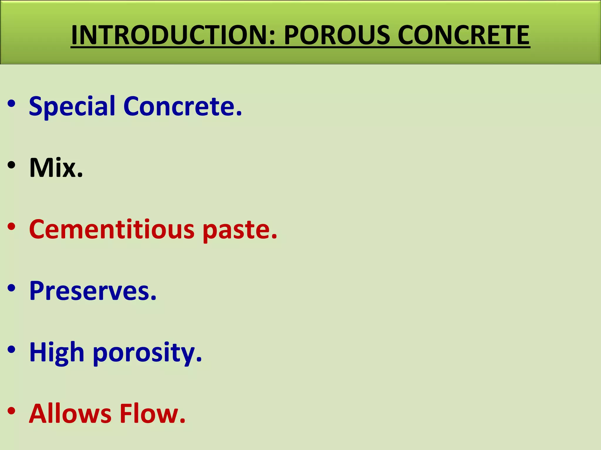 Pervious or Porous Concrete | PPT