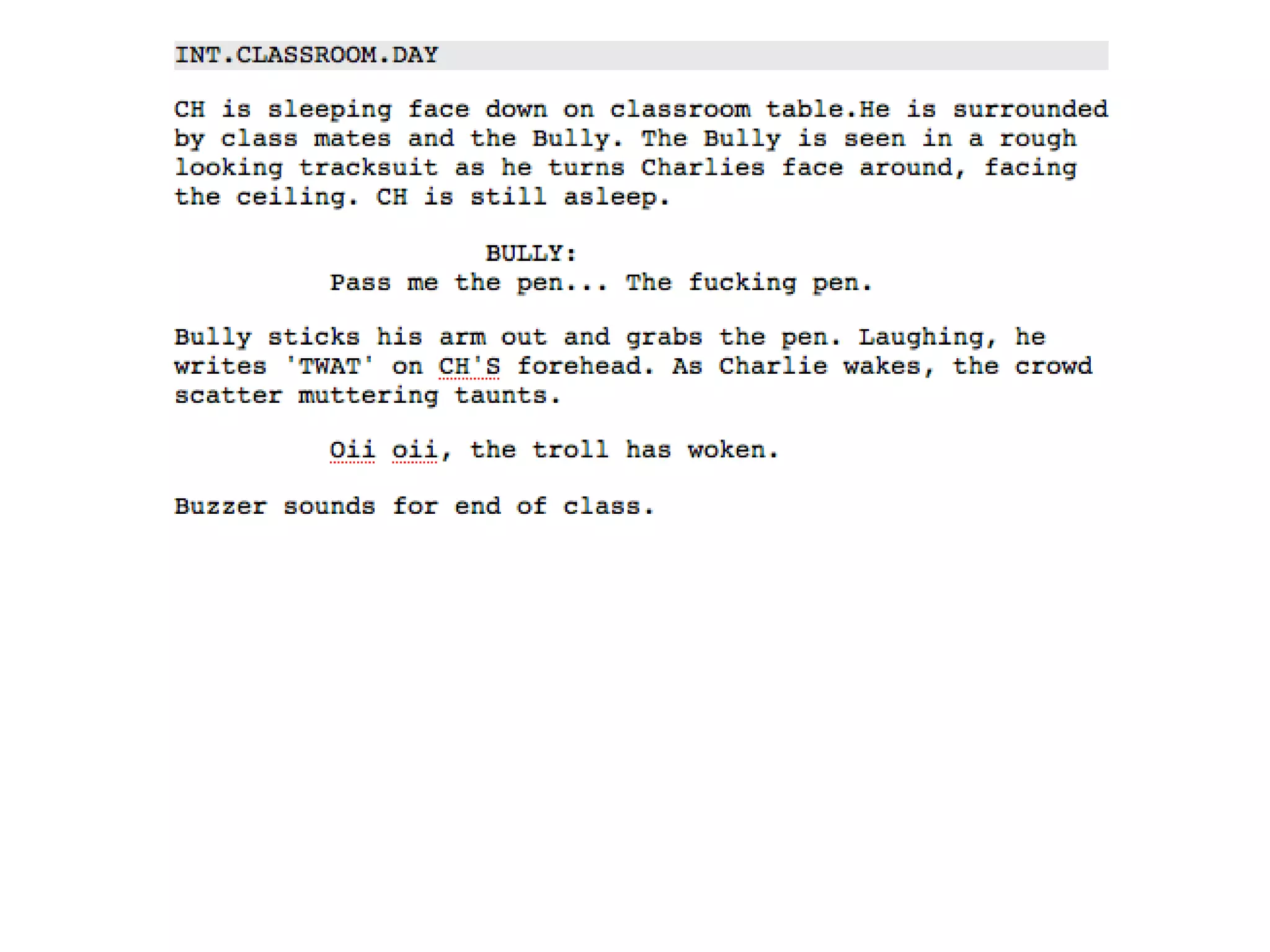 MAN UP First Draft Script Presentation | PPTX