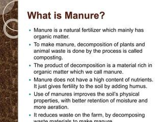 Manure and fertiliser | PPTX