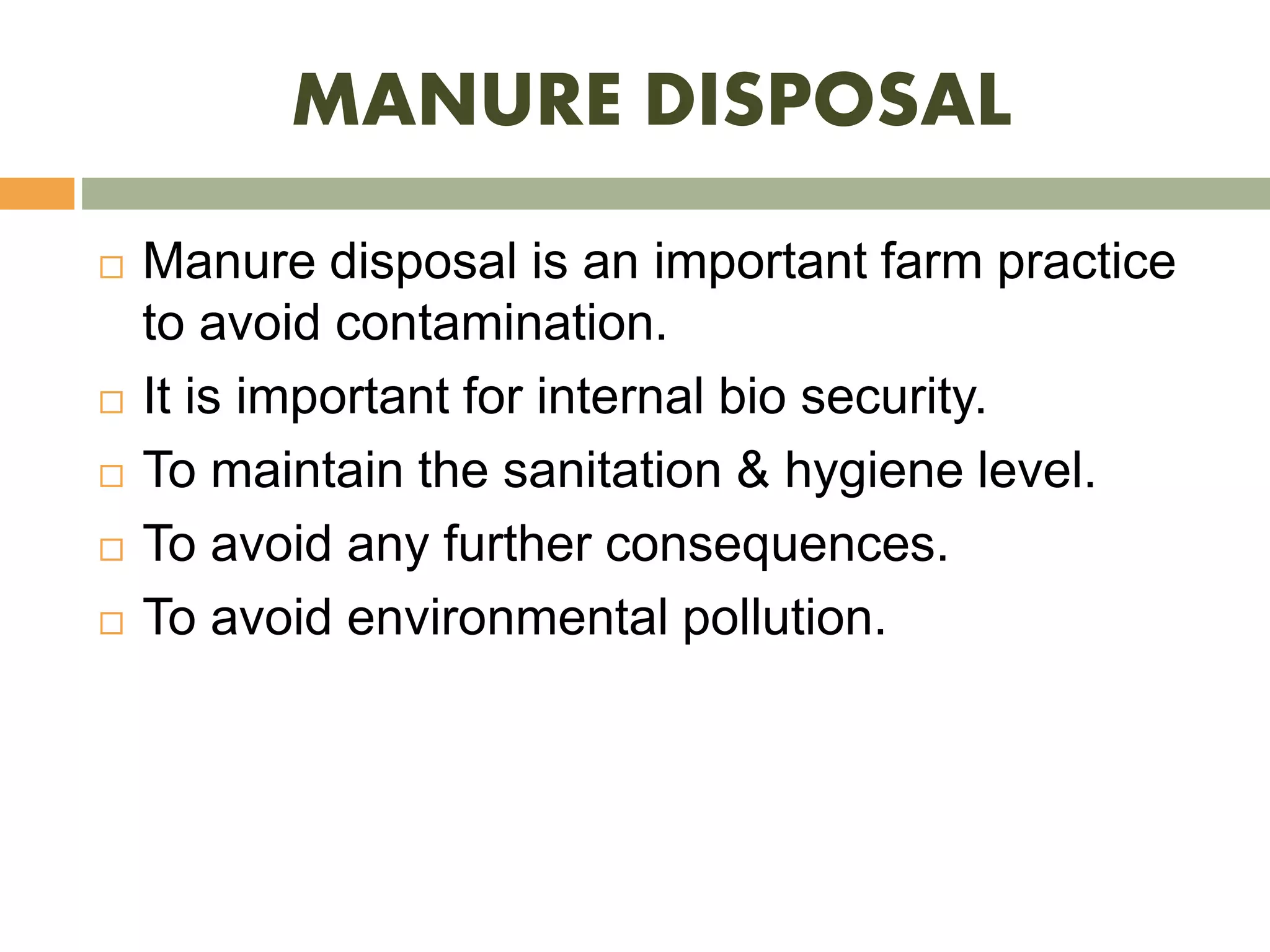 Manure disposal | PPT