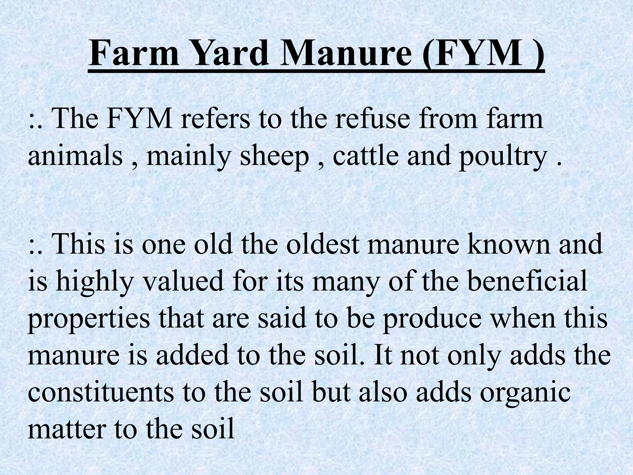 Manures fertilizers and agro chemicals | PPTX