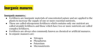 Types of Manures in mulberry cultivation .pptx