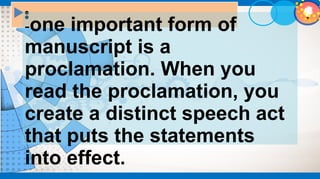 Manuscript-Speech.pptxxxxxxxxxxxxxxxxxxx | PPTX