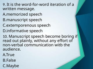 MANUSCRIPT-WPS Office.pptx Oral Communication in Context | PPTX