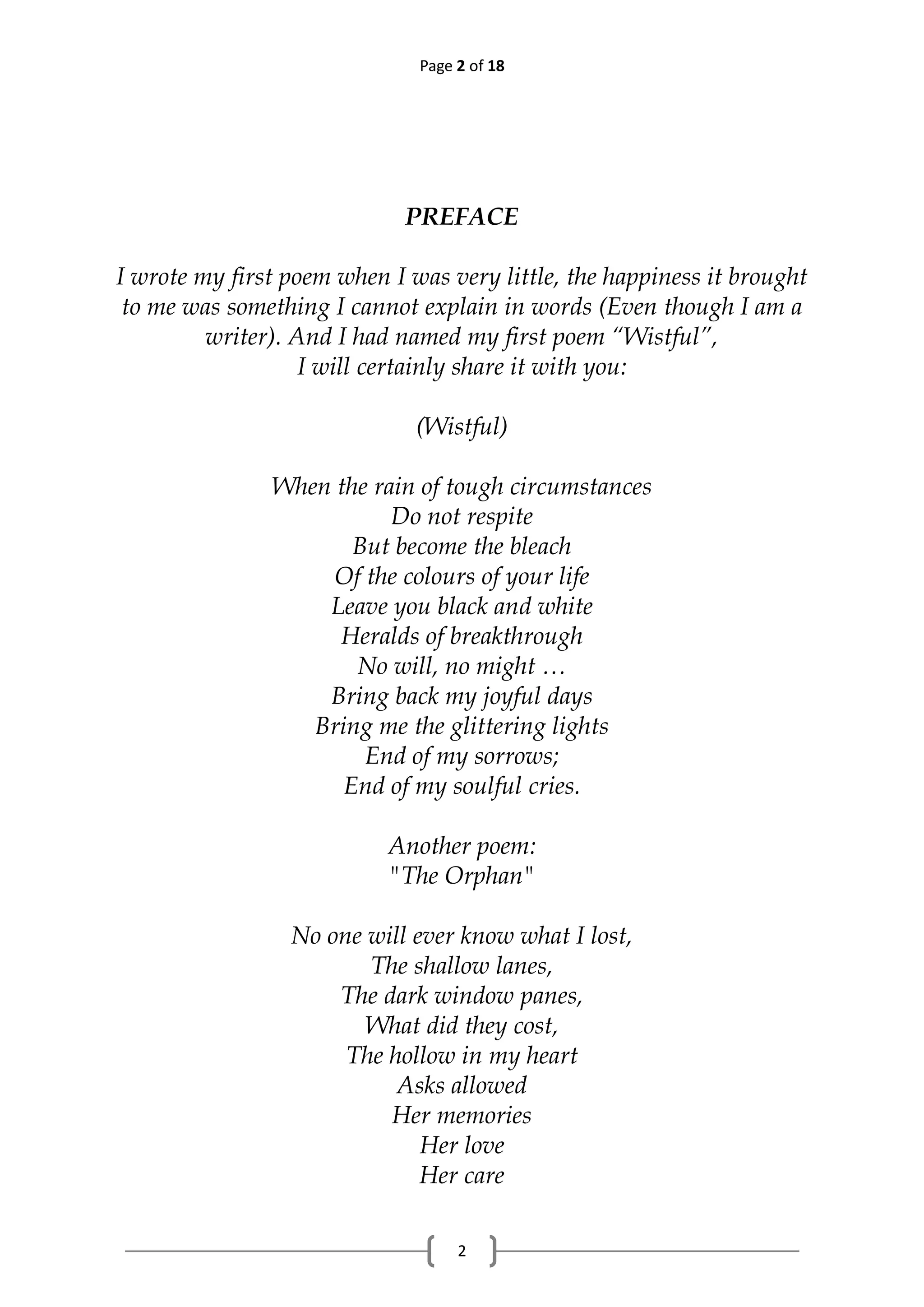 Poem written and published - By Karina Rozario Varu | PDF