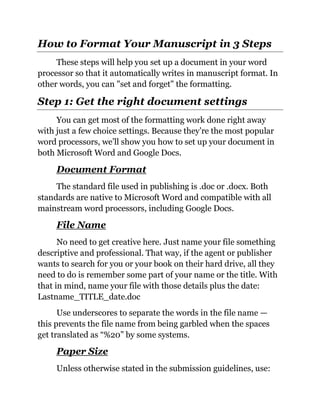 Manuscript format guide for novels | Authors | Content Shaping Delhi ...