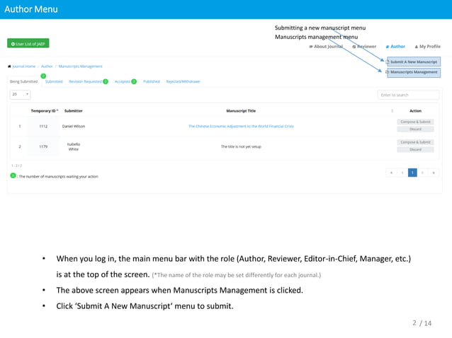 ManuscriptLink User Manual - Paper Authors | PPT | Free Download