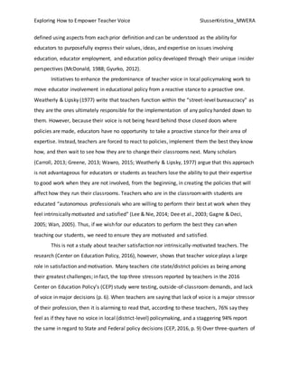 Exploring How to Empower Teacher Voice | DOCX
