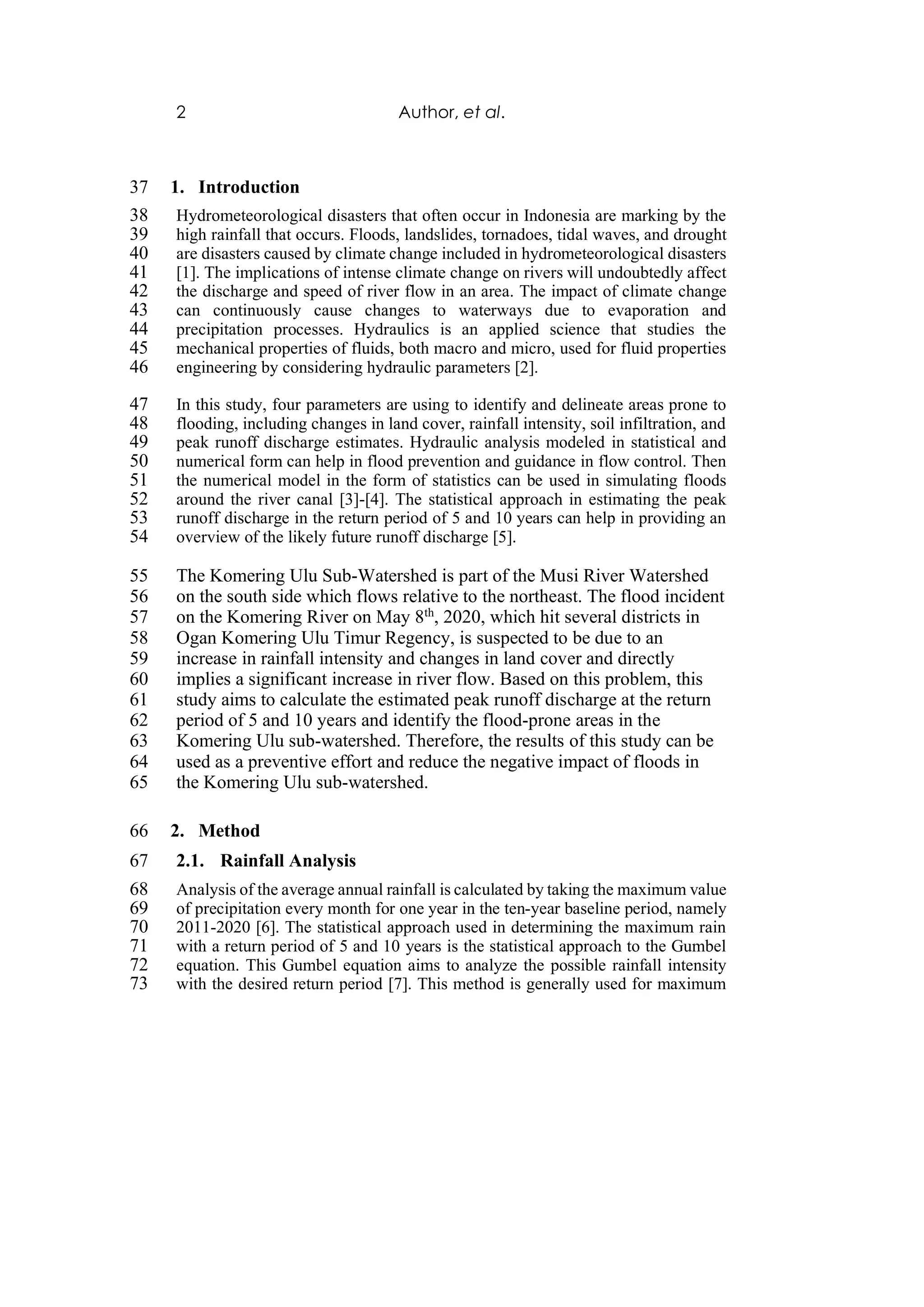 DELINEATION OF FLOOD-PRONE AREAS THROUGH THE PERSPECTIVE OF RIVER ...