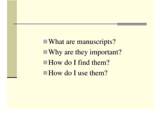 Manuscripts | PPT