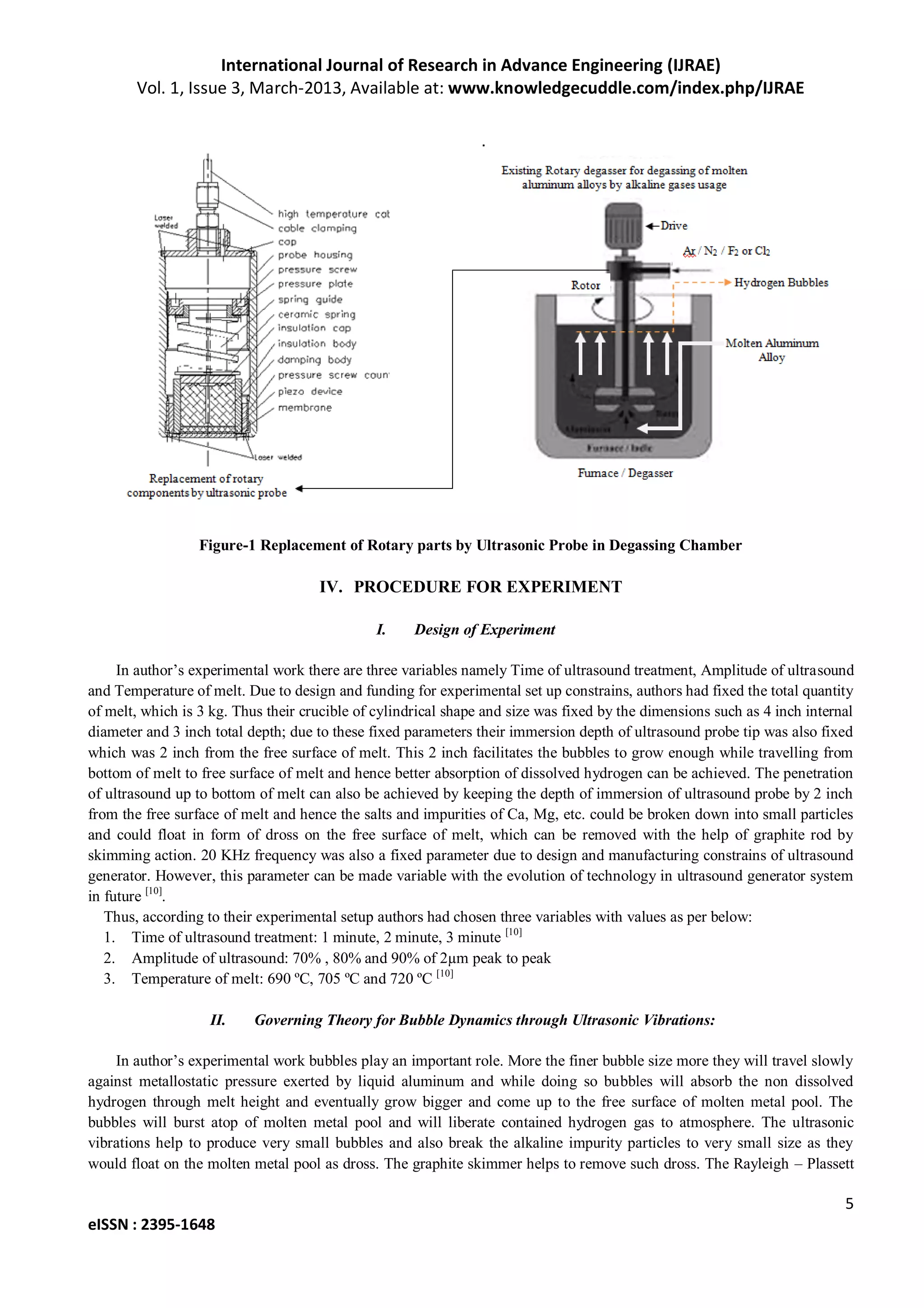 Ultrasonic Treatment to Molten FEM©™ Aluminum Alloy and Effects of Ultrasound Treatment Melt ...