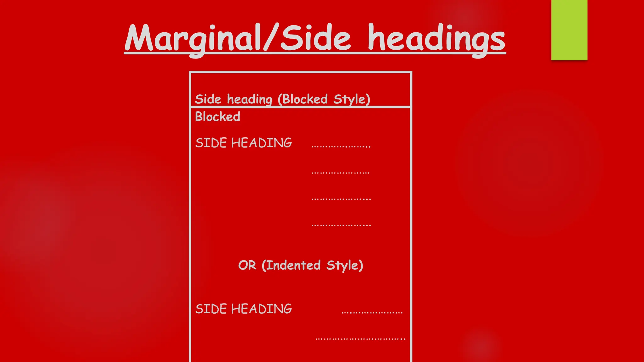 Manuscript and Types of Headings used in EDPM.pptx