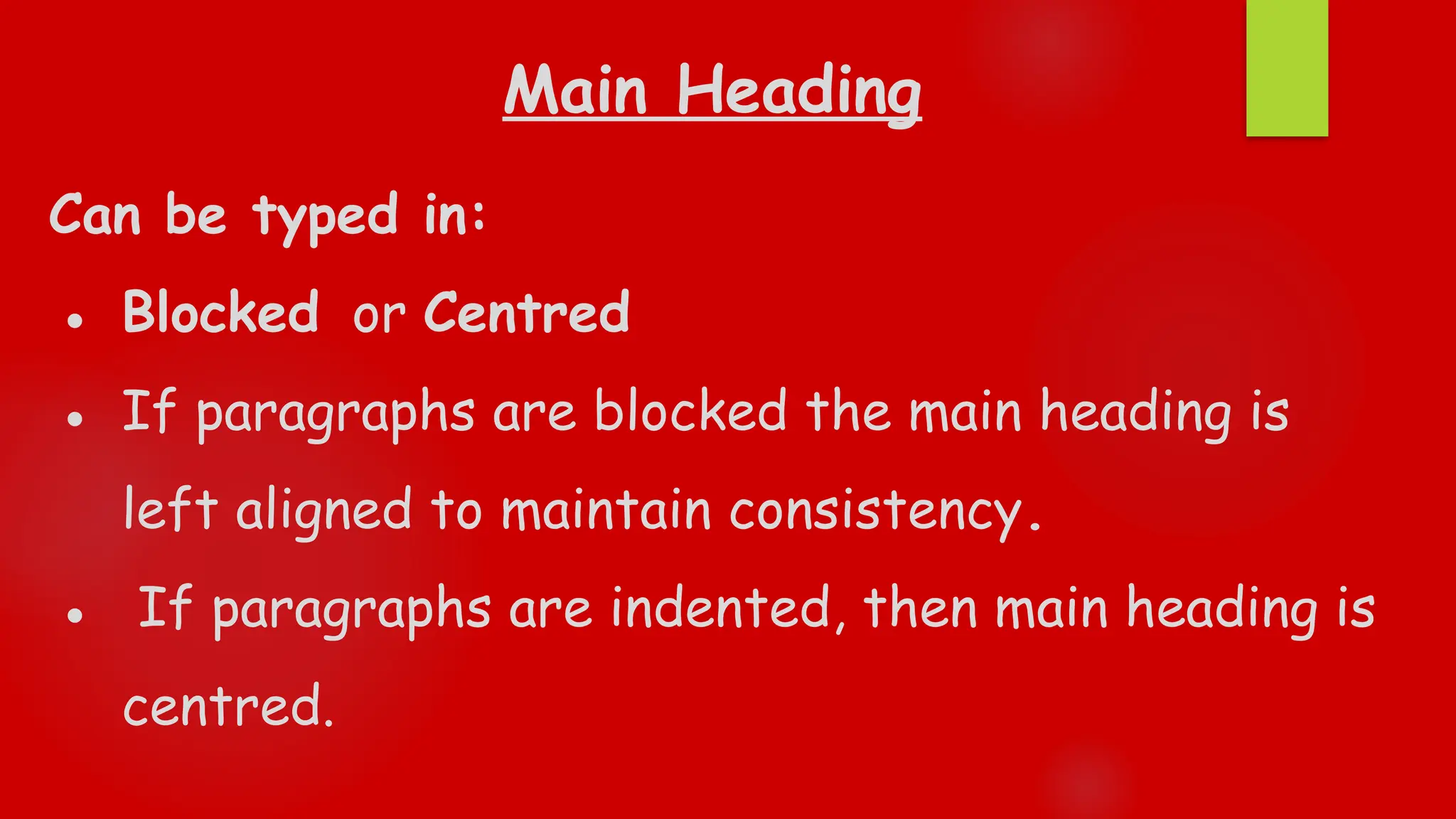 Manuscript and Types of Headings used in EDPM.pptx