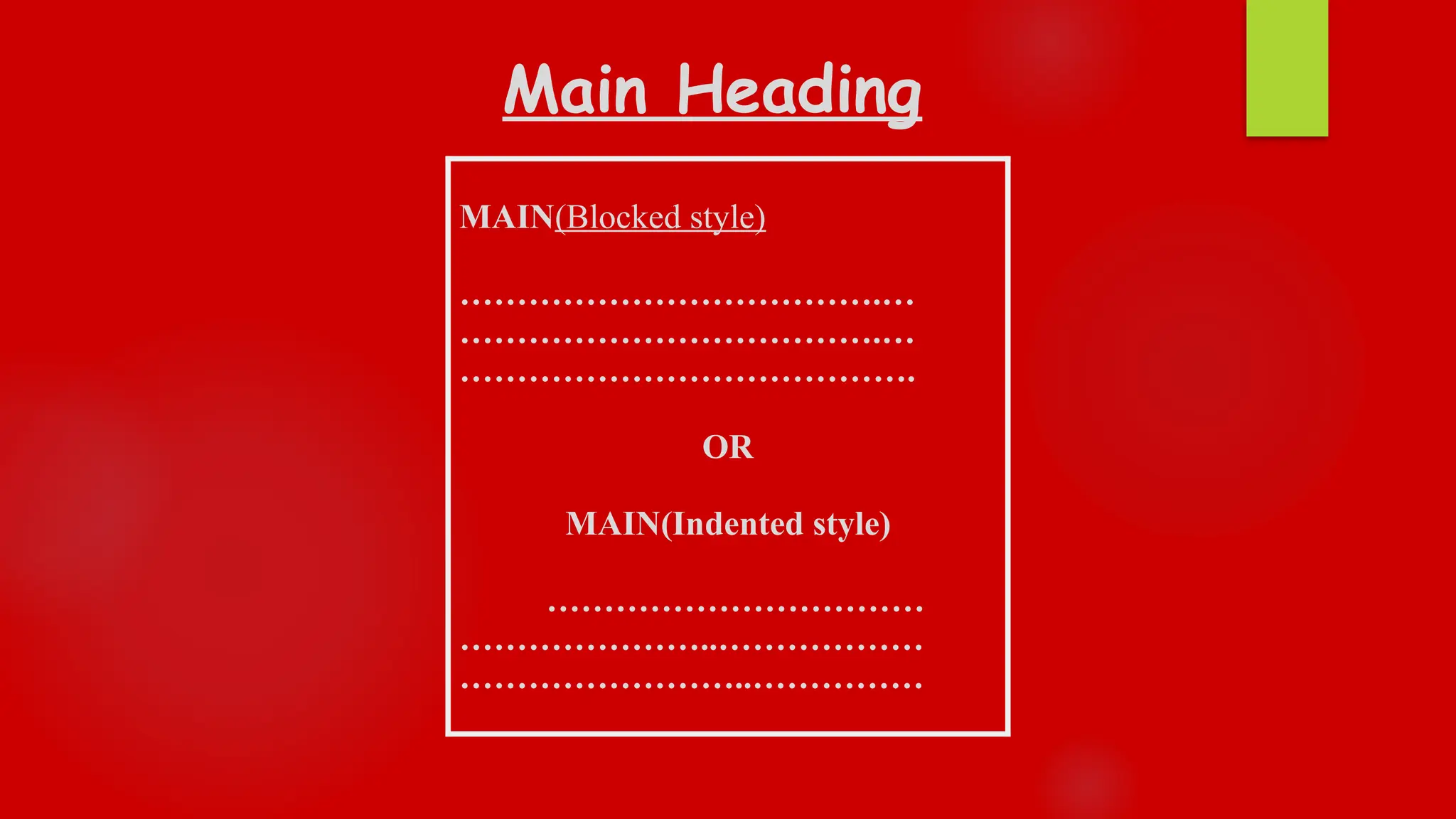 Manuscript and Types of Headings used in EDPM.pptx