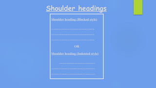 Manuscript and Types of Headings used in EDPM.pptx