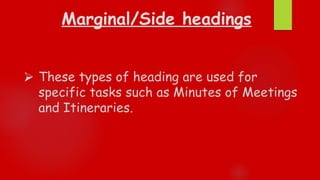 Manuscript and Types of Headings used in EDPM.pptx