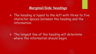 Manuscript and Types of Headings used in EDPM.pptx