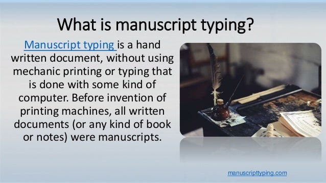What is correct format of a manuscript